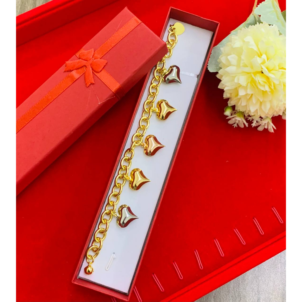 LV EMAS KOREA/BANGKOK SADUR 24K RANTAI/GELANG TANGAN HARDWARE LOVE ...