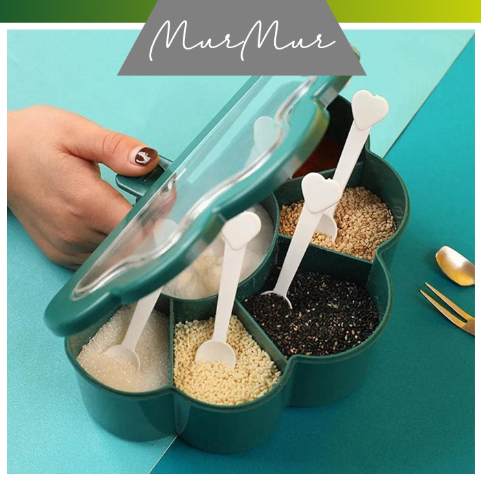 [MurMur] 6 Slot Seasoning Box for Kitchen Condiments | Shopee Malaysia