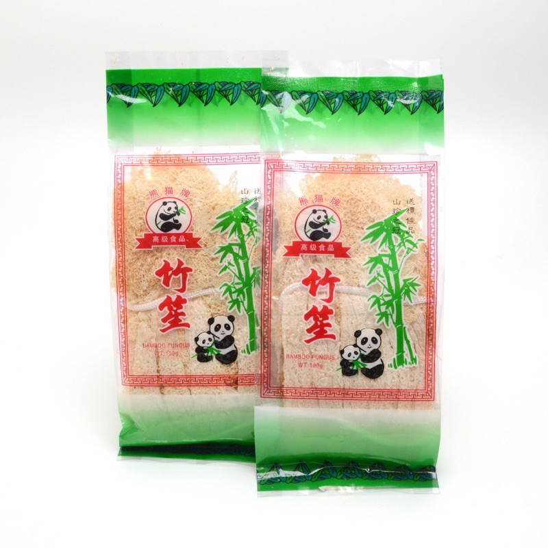 Bamboo Fungus 熊猫牌竹笙 (100g) 1bag Bamboo Mushroom Bamboo Pith 竹荪 | Shopee ...