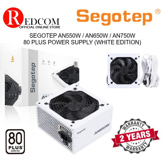 SEGOTEP AN550W (550W) / AN650W (650W) / AN750W (750W) 80 PLUS POWER SUPPLY (WHITE EDITION ...
