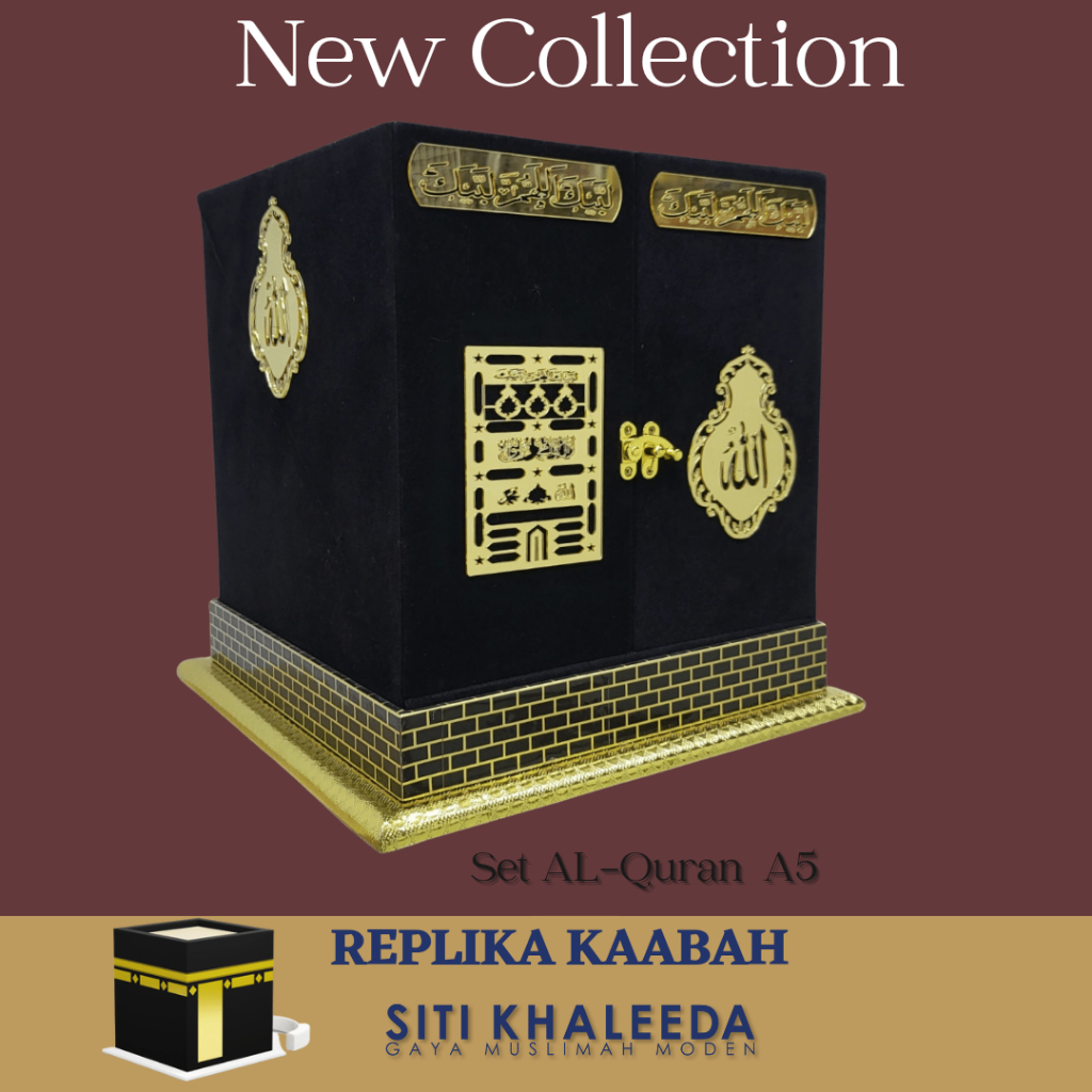 Hantaran Replika Kaabah/ Set Al-Quran Replika Kaaba (Gold Edition ...