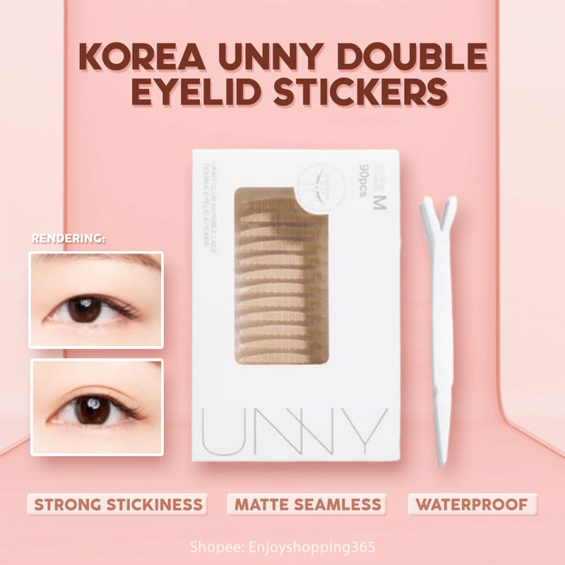 🇲🇾Korea UNNY Double Eyelid Stickers seamless natural lace invisible ...