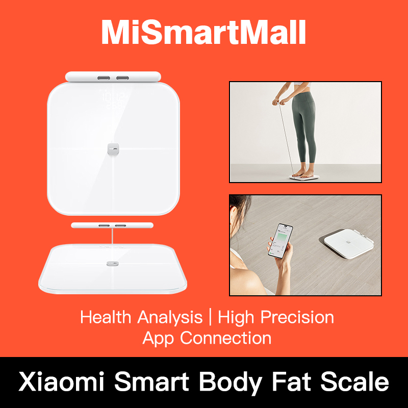 【New】Xiaomi Mijia 8 Electrodes Body Fat BMI Composition Scale Penimbang ...