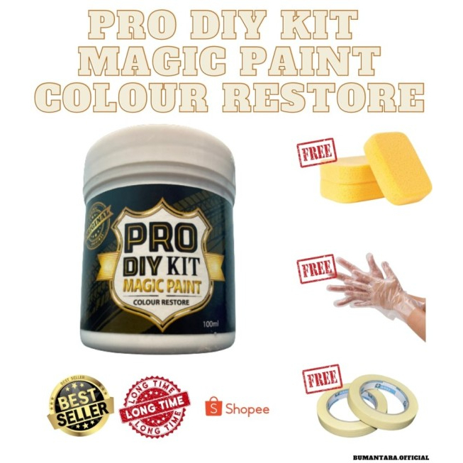 PRO DIY KIT - MAGIC PAINT COLOUR RESTORER (3 FREE GIFT!!) | Shopee Malaysia