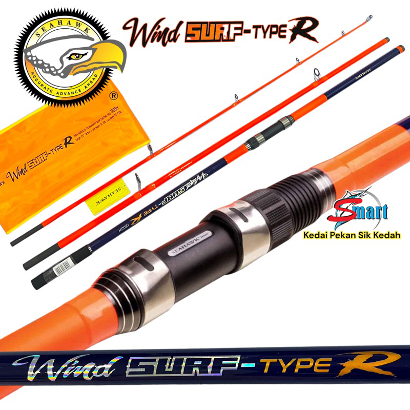 SEAHAWK WINDSURF TYPE R SURF SPINNING ROD TYPE-R PANTAI JORAN | Shopee ...
