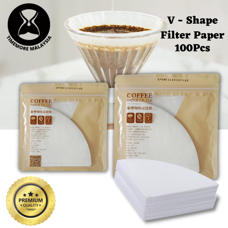 Timemore Coffee Paper Filters (V01/V02) – 100pcs Coffee Filter Paper ...