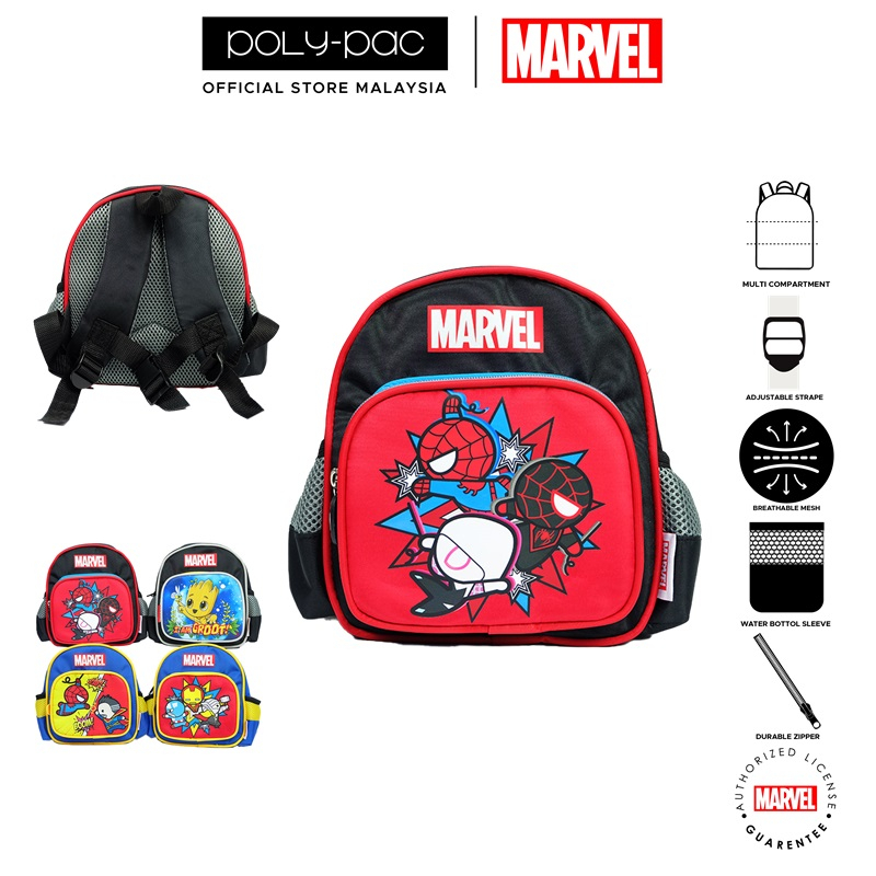 Marvel By Poly Pac 10" Kawaii Superheroes Toddler Backpack Cute Nylon ...