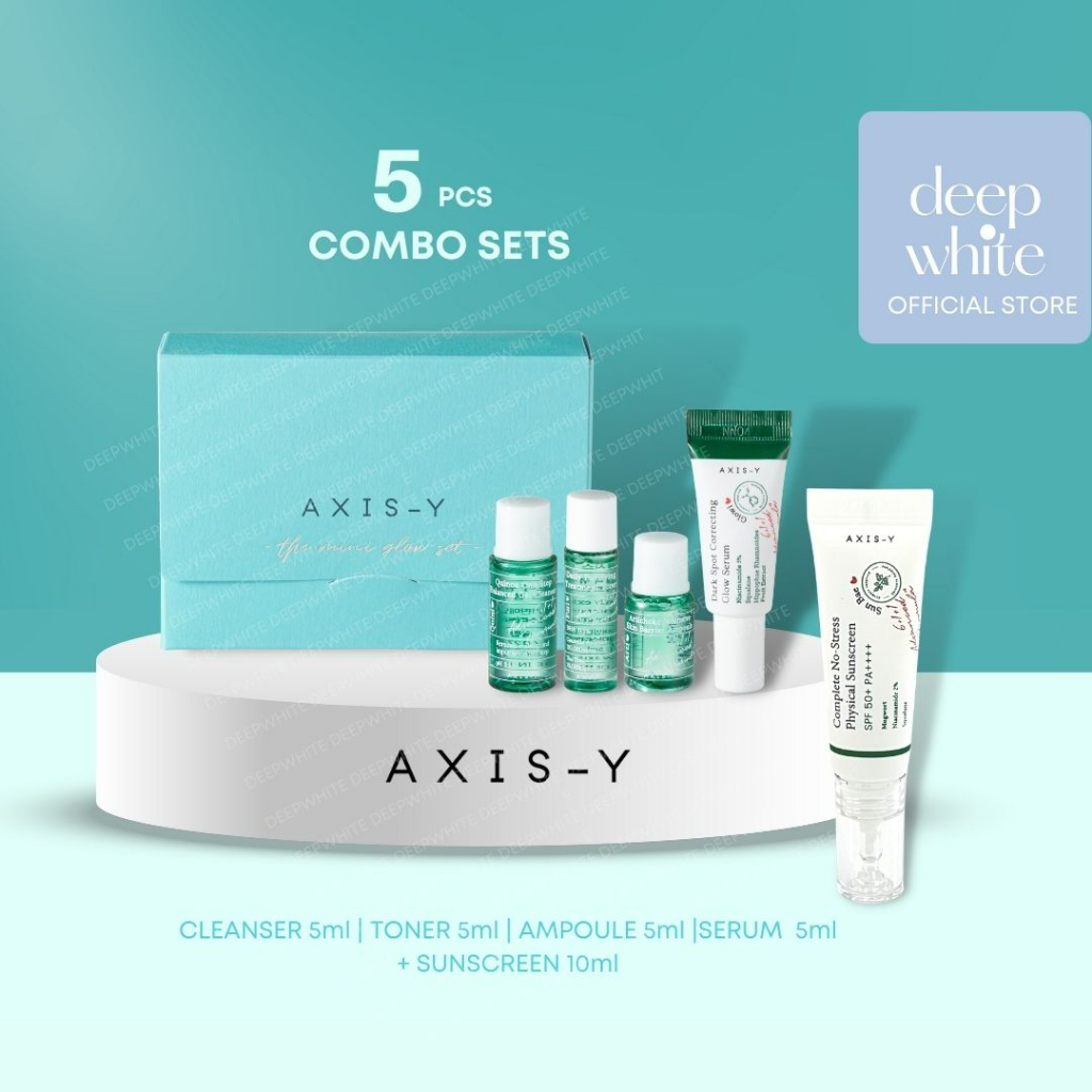 AXIS-Y Mini Glow Set and Axis Y Complete No-Stress Physical Sunscreen ...