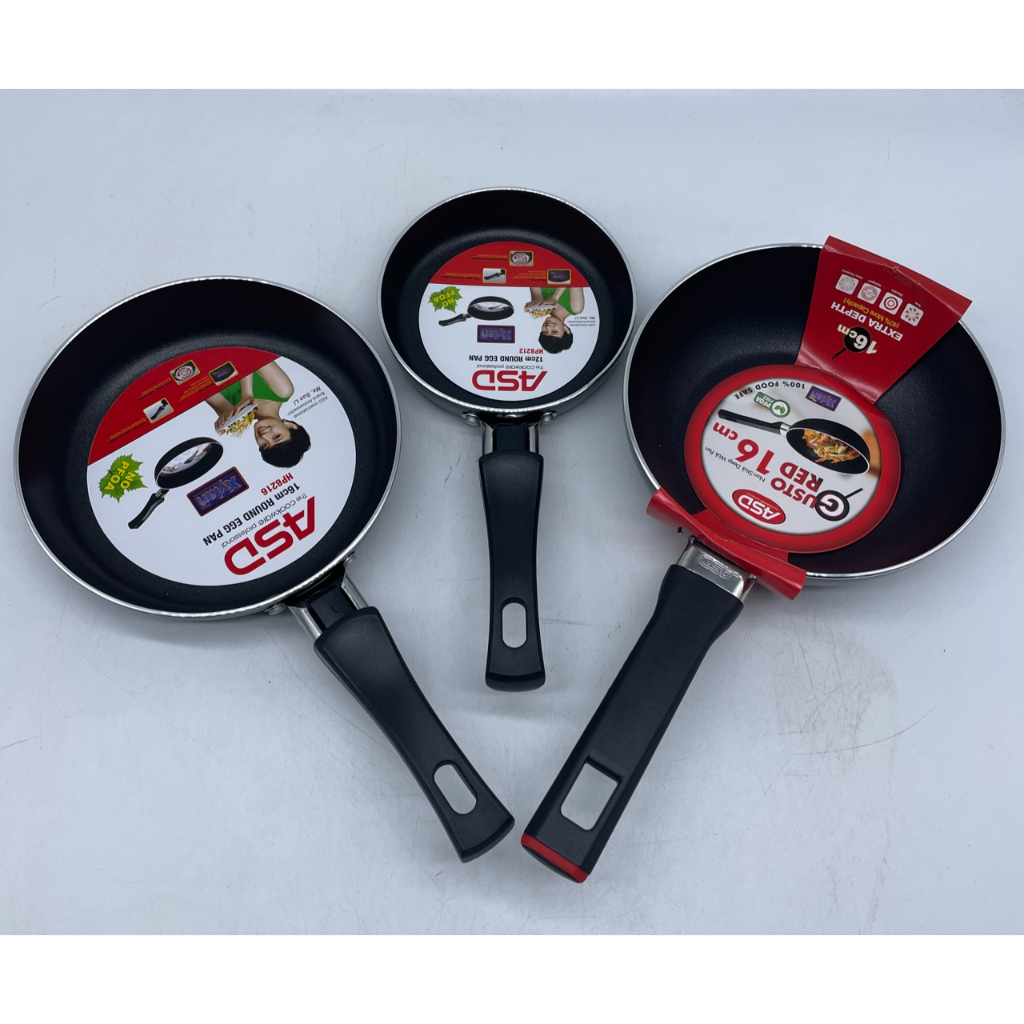ASD Round Egg Fry Pan Non Stick 12 | Shopee Malaysia