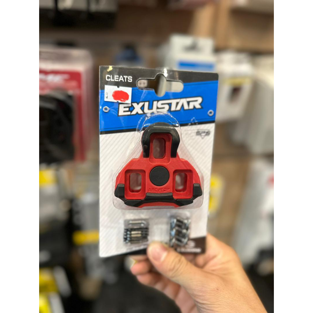 EXUSTAR E-ARCR2 ROAD CLEAT (RED) EPS-R WIDE BEAM Look keo | Shopee Malaysia