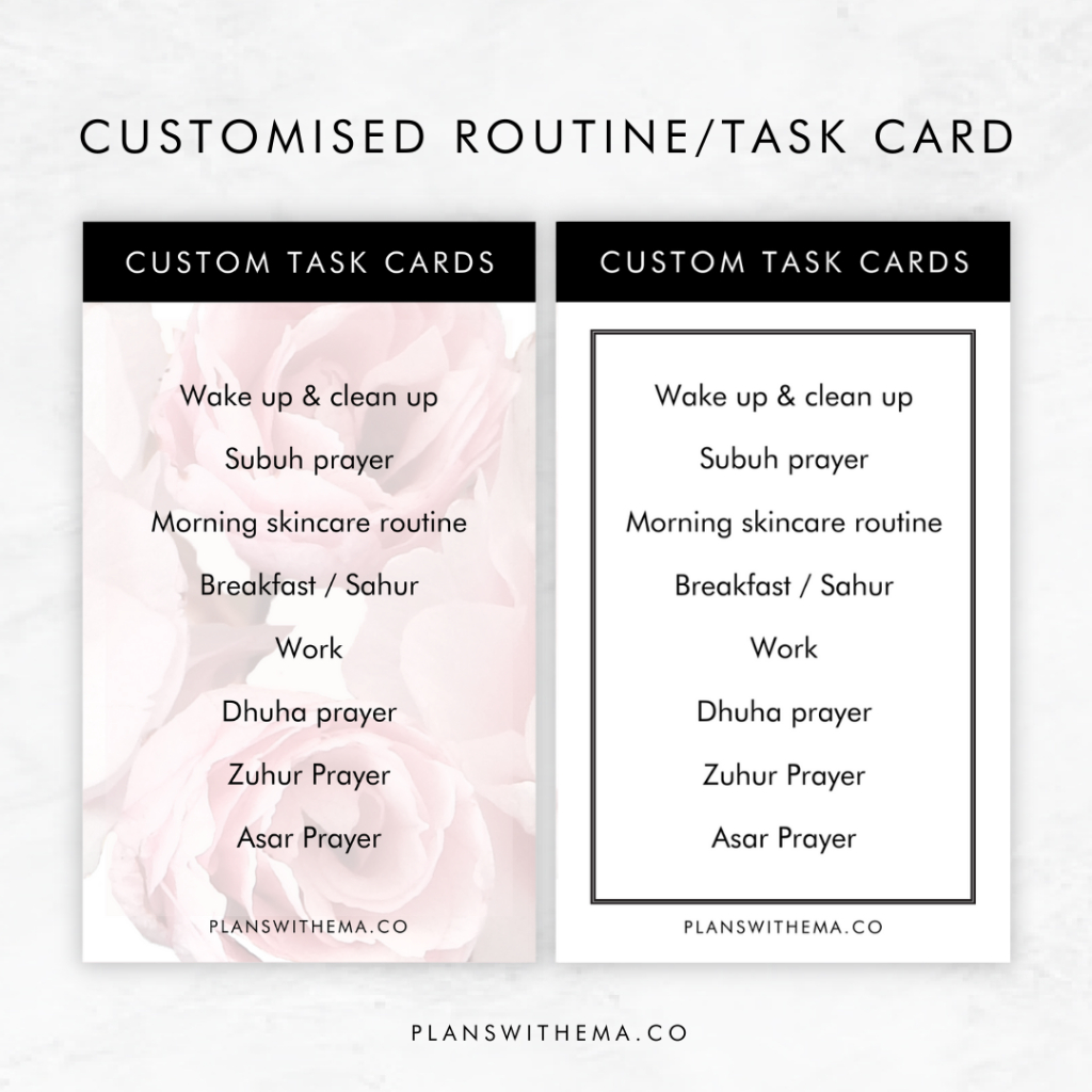 Customised Routine / Task Card | Shopee Malaysia