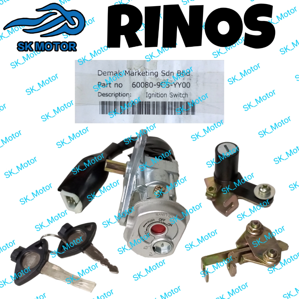 Demak RINO S RINOS 125 Original Ignition Main Switch / Full Set Switch ...