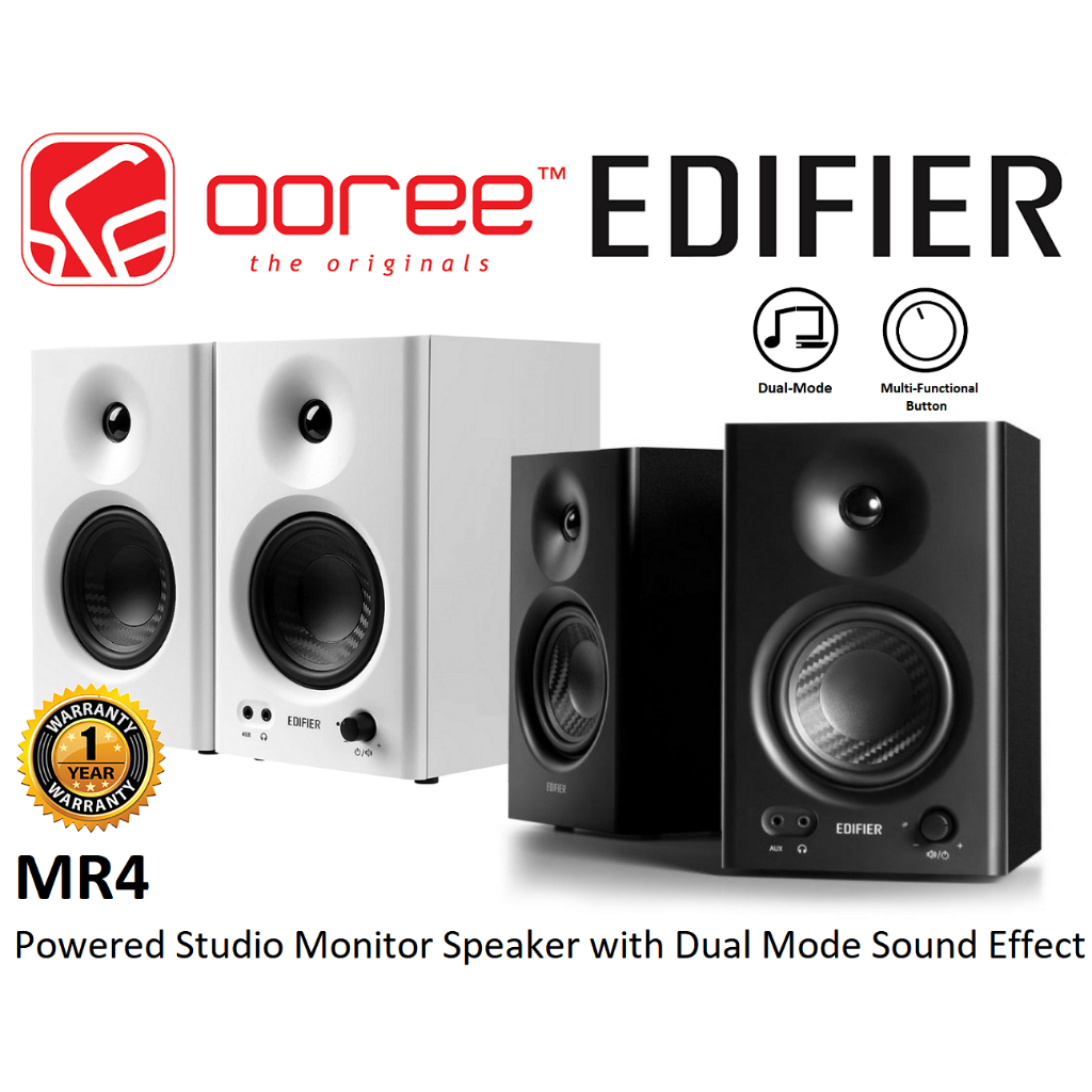 EDIFIER MR4 STUDIO MONITOR BOOKSHELF SPEAKER WITH DUAL MODE SOUND ...