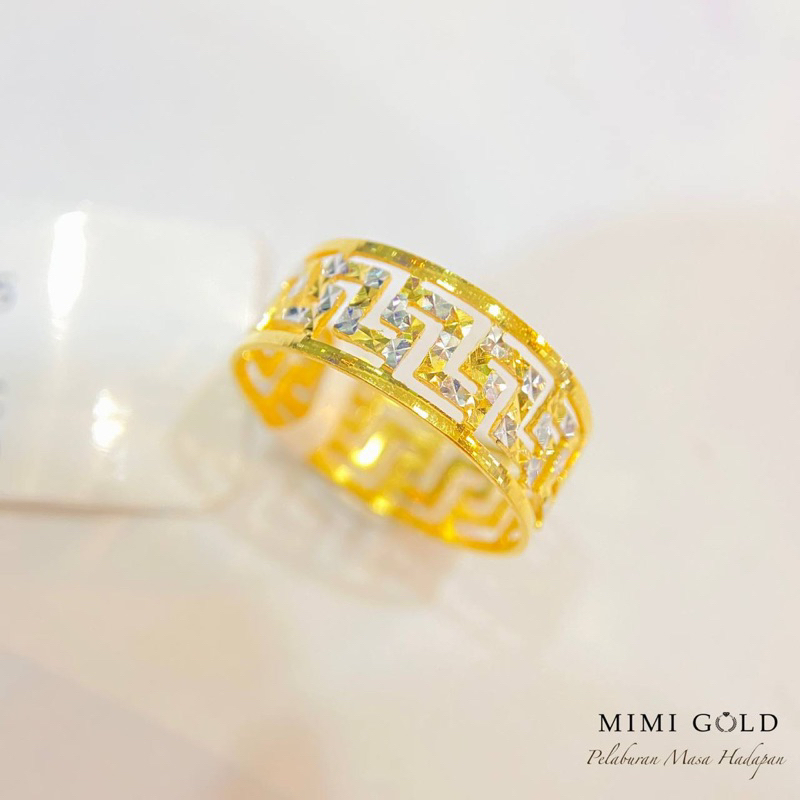 Cincin Belah Rotan Exclusive Emas 916 (N) | Shopee Malaysia