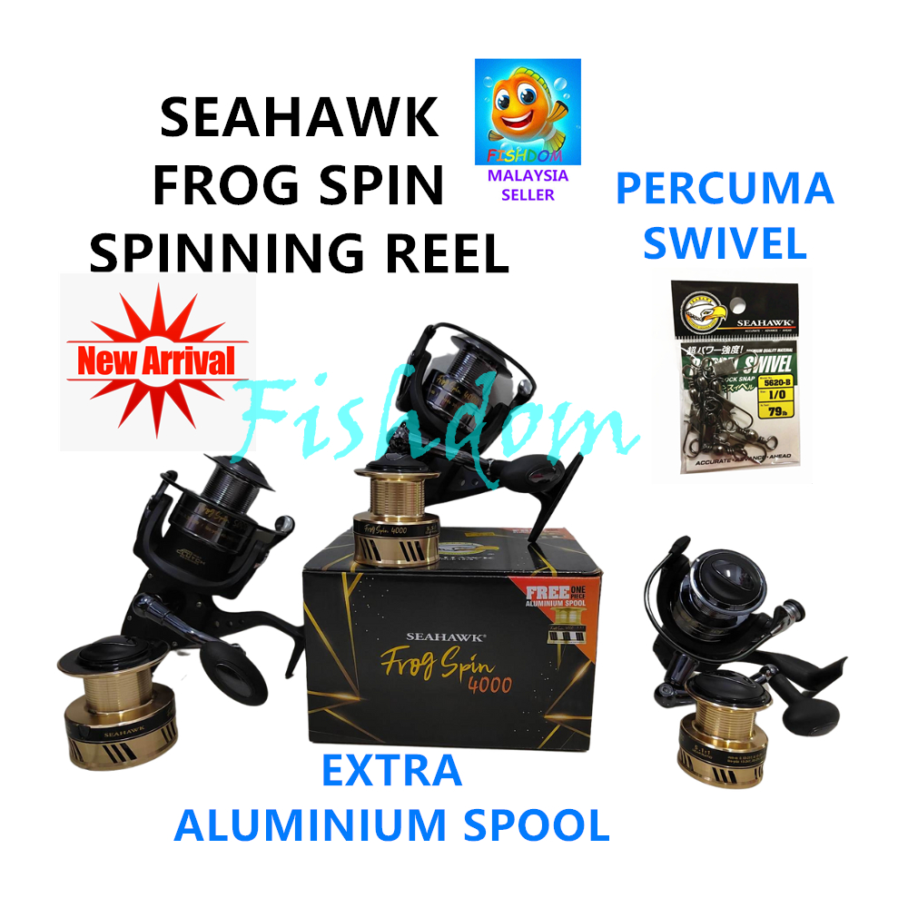 FISHDOM BUNYI KATAK EXTRA SPOOL SEAHAWK FROG SPIN SPINNING FISHING REEL ...