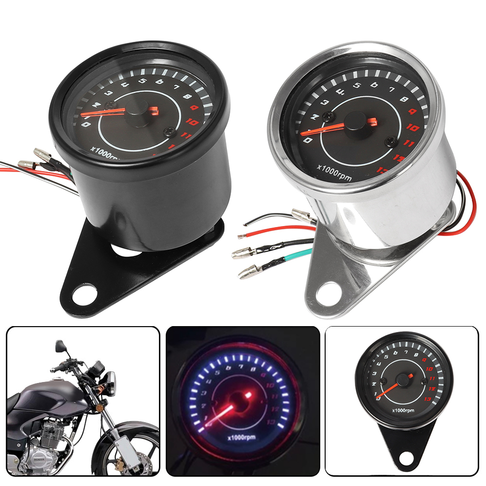 READY STOCK MOTORCYCLE 12V TACHOMETER METER LED BACKLIGHT 13K RPM SHIFT ...