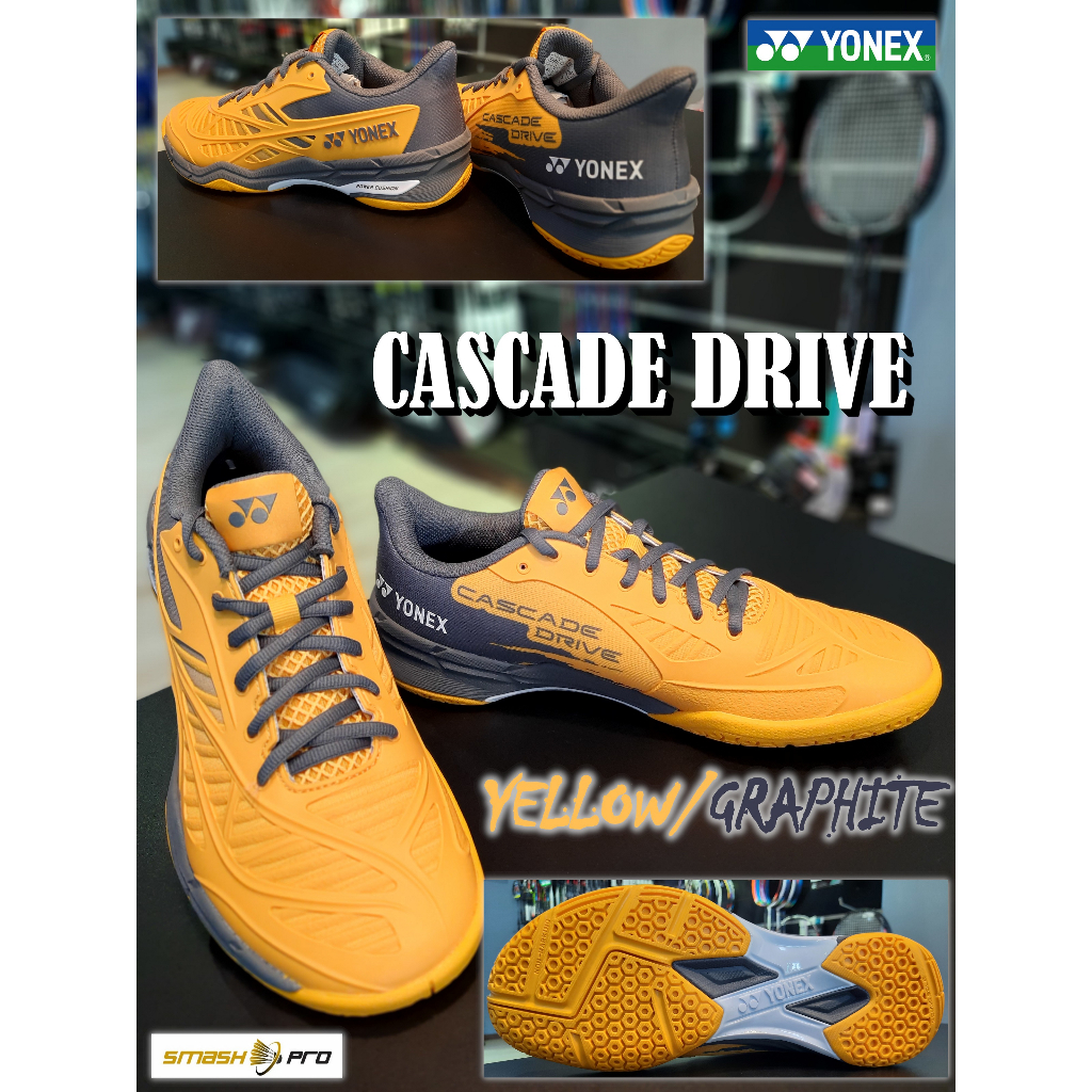 Yonex Cascade Drive Badminton Shoes- (Yellow/Graphite) and (Ocean ...