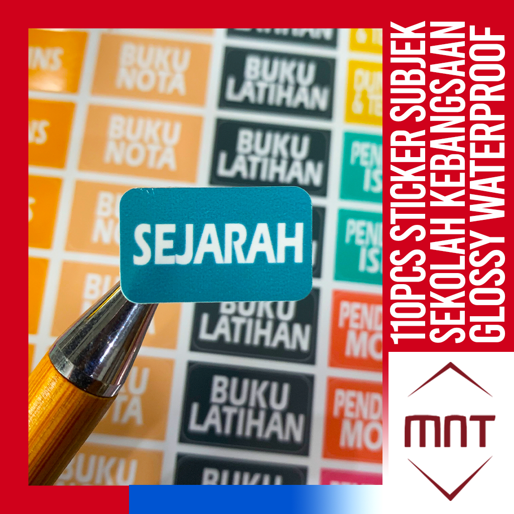 Mnt Sticker Sekolah 110pcs Sticker Subjek Untuk Label Buku Sekolah Jadual Sekolah Shopee 