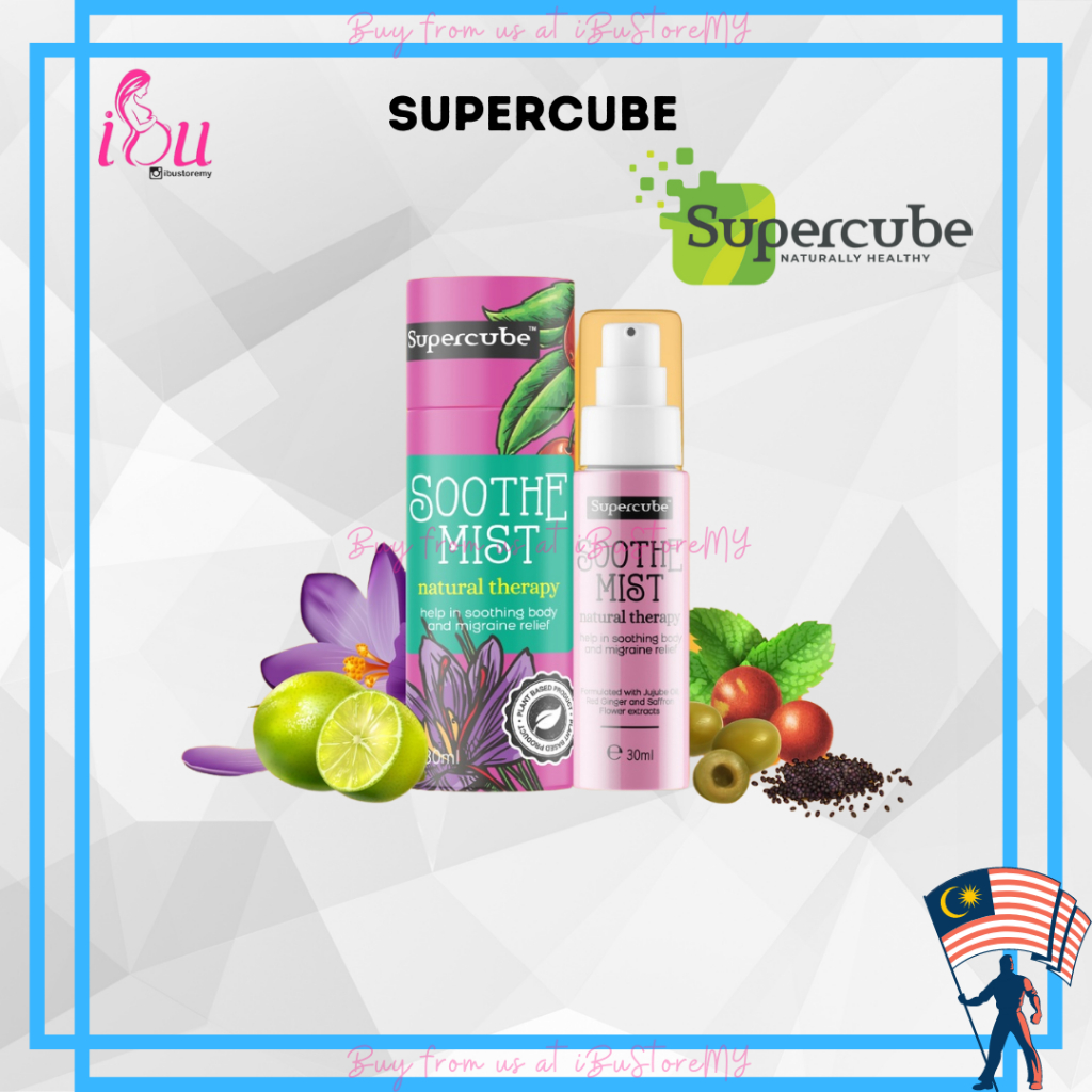Supercube Soothe Mist Natural Therapy For Head Body 30ml Minyak Angin ...