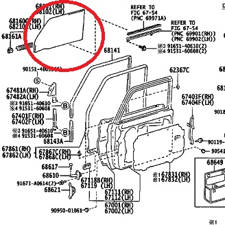 TOYOTA LAND CRUISER FRONT DOOR GLASS SUB ASSY | Shopee Malaysia