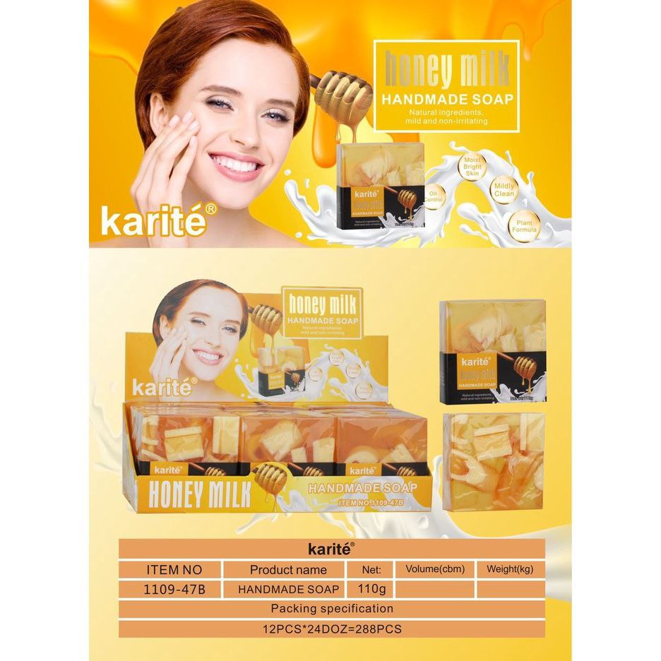 Honey Milk Kirate HandMade Soap Natural and Mildly Clean Plant, Oil ...