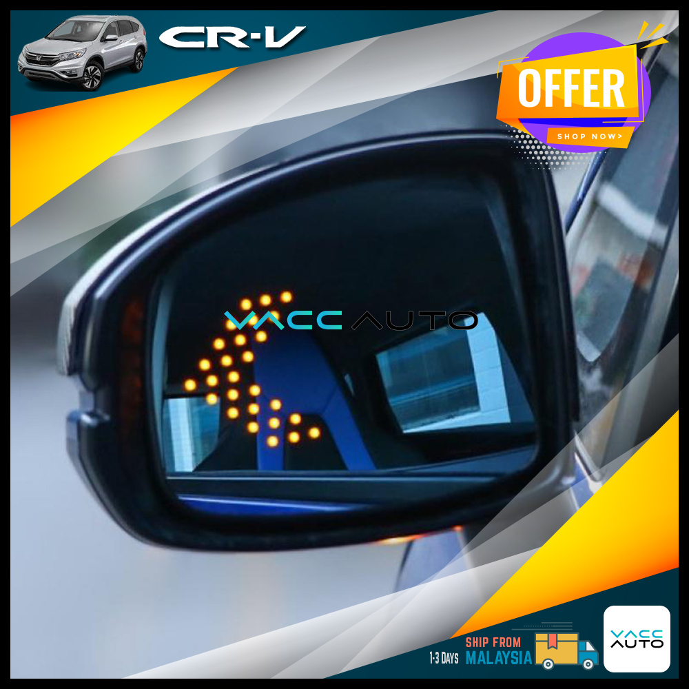 Honda CR-V TOA Blue Mirror with LED Signal Lamp LED Winker Mirror Lens ...