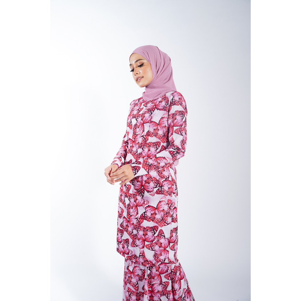Nadzri Morshidi Tiara Kurung Modern Chiffon Princess Cut Baju Raya 2023 ...