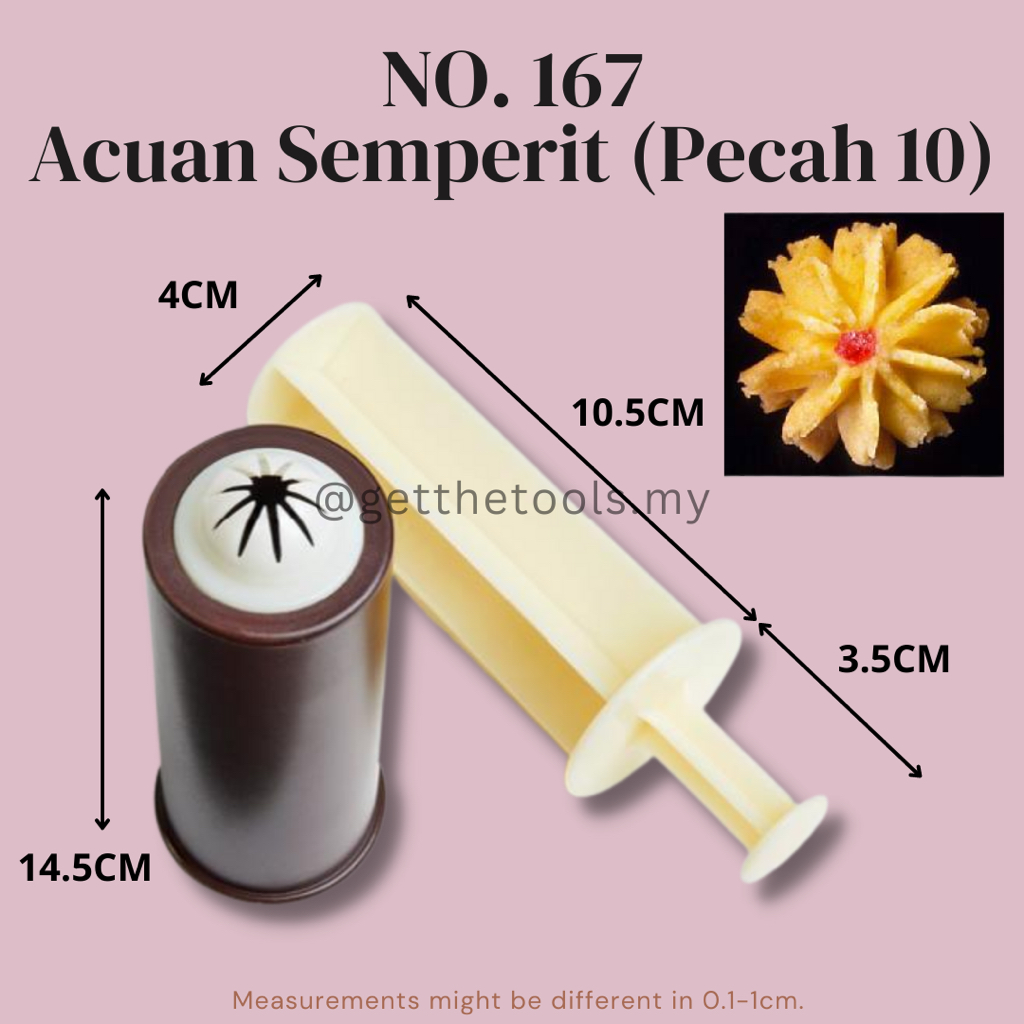 NO.167 ACUAN SEMPERIT PECAH 10 BISCUIT PRESS SET JAM TART PRESS MOULD COOKIES PUMP ACUAN BISKUT ...