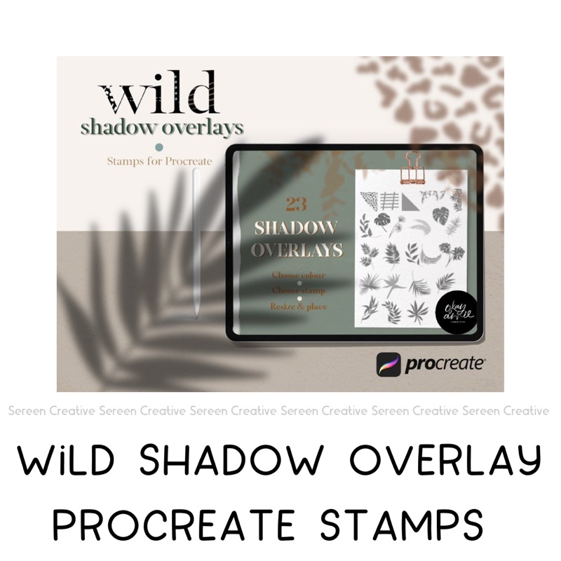 P300 Wild Shadow Overlays for Procreate (Realistic, natural sunlight ...