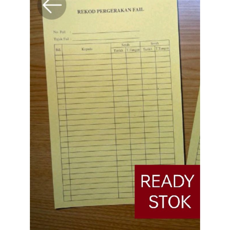 KAD PERGERAKAN FAIL - KUNING | Shopee Malaysia