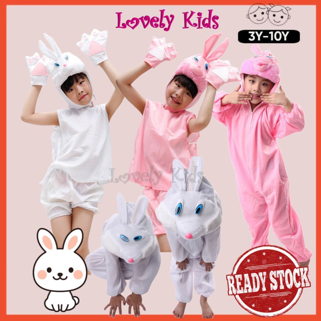 🔥READY STOCK🔥 3y-10y Lovely Kids Costume Animal RABBIT Cosplay Set ...