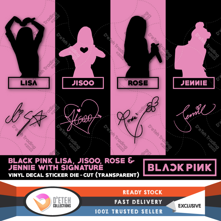 [READY STOCK] Black Pink Logo | Lisa/Jisoo/Rose/Jennie + Signature Die ...