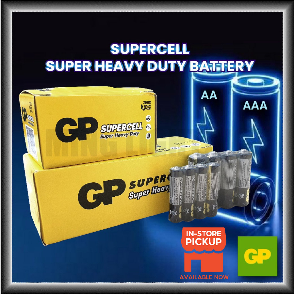 GP 1.5V AA AAA Supercell Bateri Battery Heavy Duty Cell Mainan Remote ...