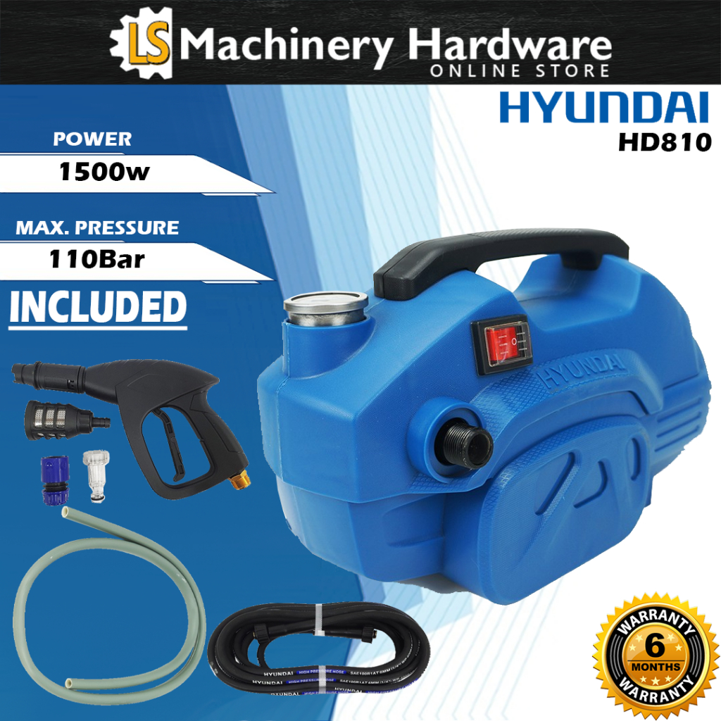 Hyundai 1500W 110Bar Compact High Pressure Cleaner - Heavy Duty ...