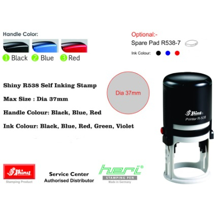 Shiny R538 Self Inking Stamp / Company Round Chop / Cop Getah Bulat | Shopee Malaysia