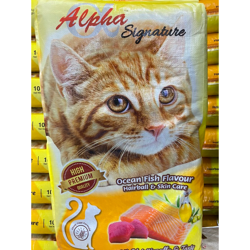 [ORIGINAL 10KG] Alpha Hair&Skin High Premium Cat Food Makanan Kucing ...