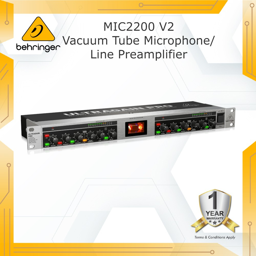 BEHRINGER MIC2200 V2 Audiophile Vacuum Tube Microphone/Line ...