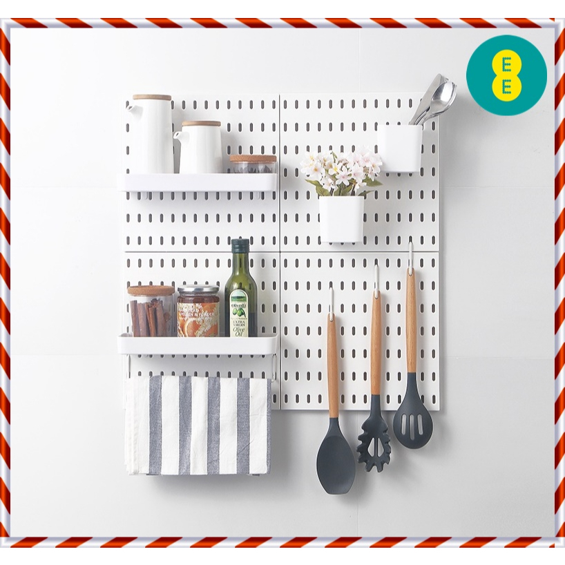 Nordic Pegboard Wall Mounted Perforated Board Pegboard Container Box ...