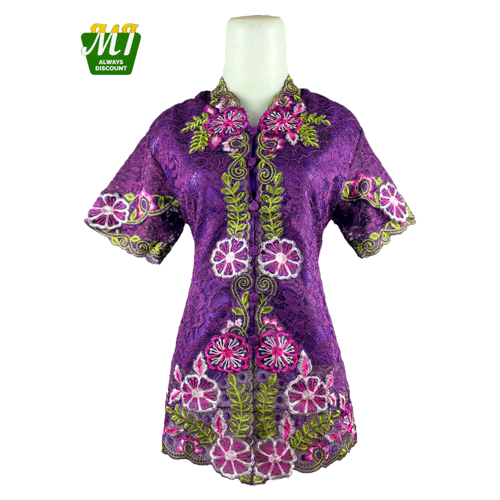 🇲🇾KEBAYA NYONYA MODERN| KAIN BURCAD|PENDEK TANGAN | Shopee Malaysia