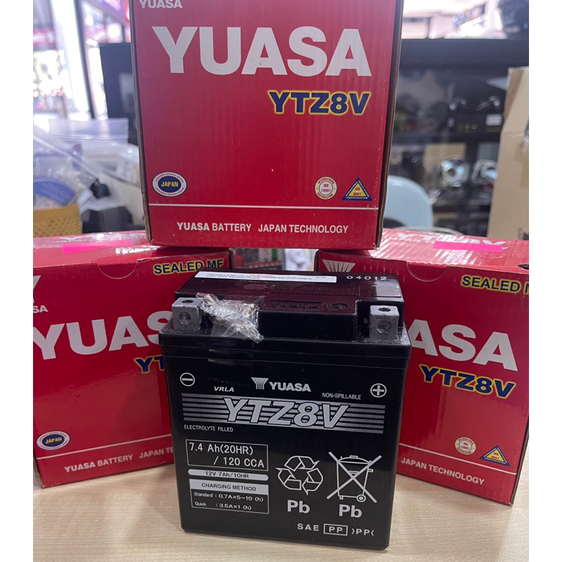 100% original -YUASA YTZ8V R25 XMAX250 JAPAN BATTERY | Shopee Malaysia