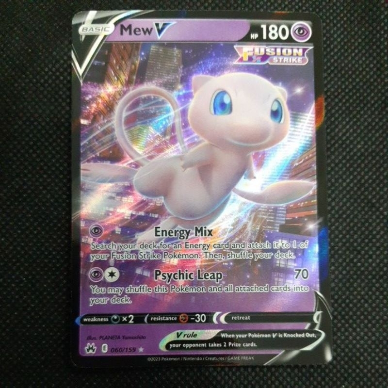Pokemon Card TCG : Crown Zenith: Mew V 060/159 100% Original Pokemon ...