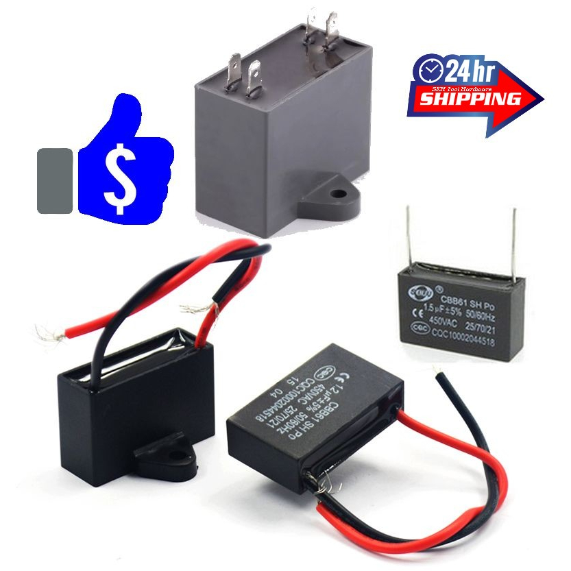 CBB61 Capacitor Fan Motor Ceiling Aircond Compressor 1.5uf 1.8uf 2uf 2 ...