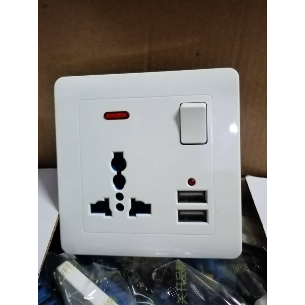 13a plug socket electric switch socket 3pin universal socket suitable for other country plug ...