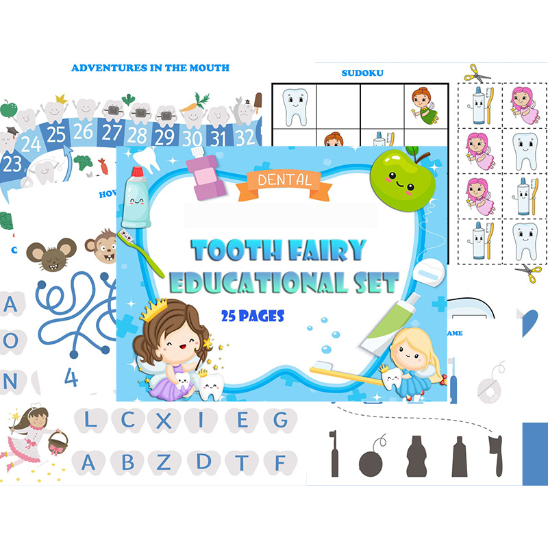 PDF] Dental Tooth Fairy Busy Book Preschool Quiet Book Kids Activity ...