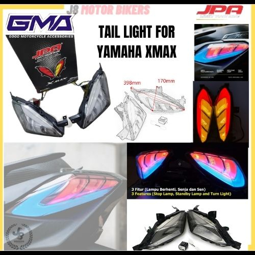 YAMAHA XMAX 250 300 2017 - 2021 V1 V2 Motorcycle Tail Light LED Stop ...