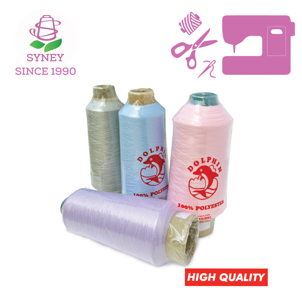 Benang Jahit Tepi Dolphins 300G, Benang Gebu, Overlock Thread ...