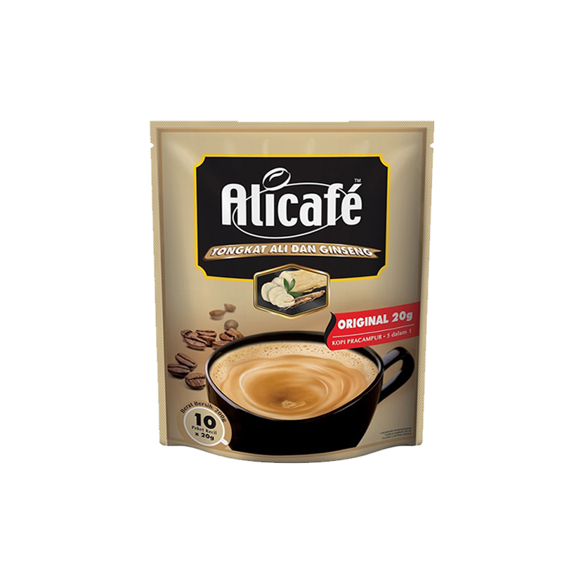 Alicafe Premix Coffee Drink with Tongkat Ali and Ginseng (10*20G=200g)(20*20G=400g) | Shopee ...