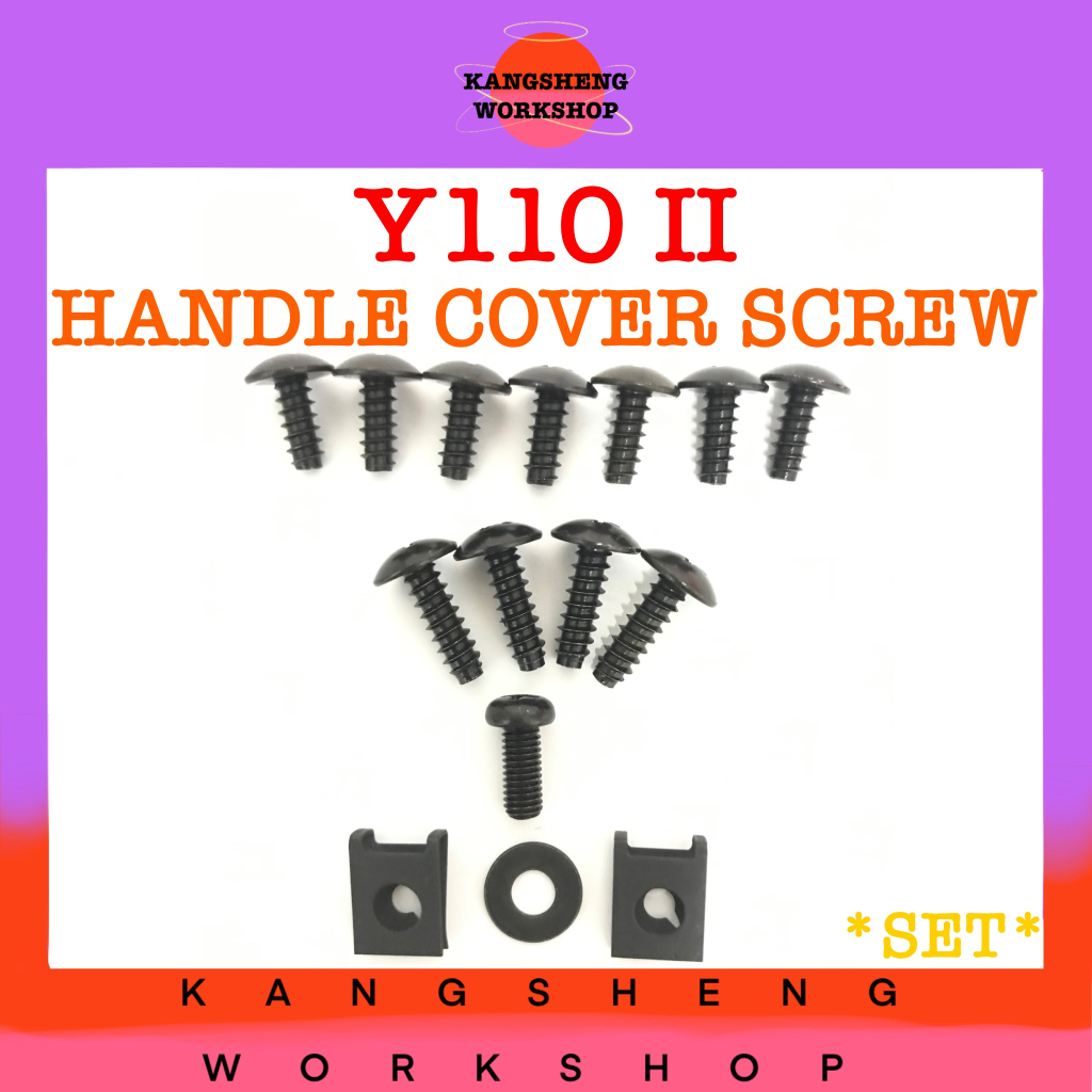 YAMAHA Y110 II HANDLE COVER SCREW (1 SET) (Y110 SS2) (Y 110 V2 ...