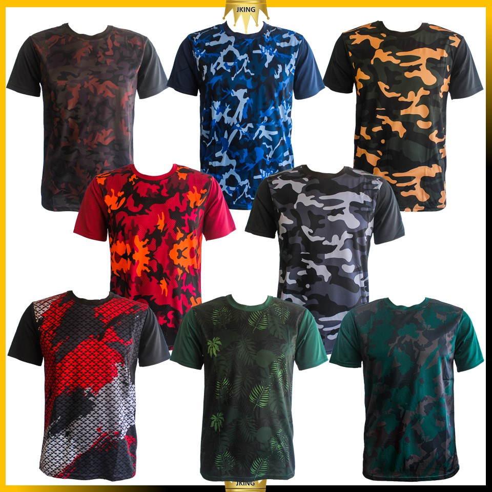 (HARGA BORONG) MEN JERSEY T-SHIRT ARMY HAWAII PRINTED SHORT SLEEVES ...