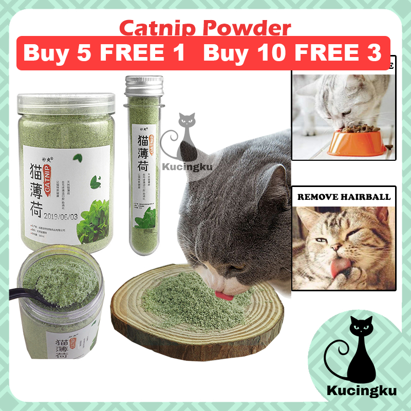 【BUY 5 FREE 1 】 Catnip Powder Cat Powder Hairball Control Catmint Catnip Kucing Cat Snack Cat ...
